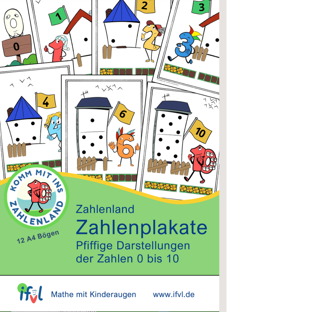 Zahlenland Zahlenplakate - Zahldarstellungen 0 bis 10 mal anders